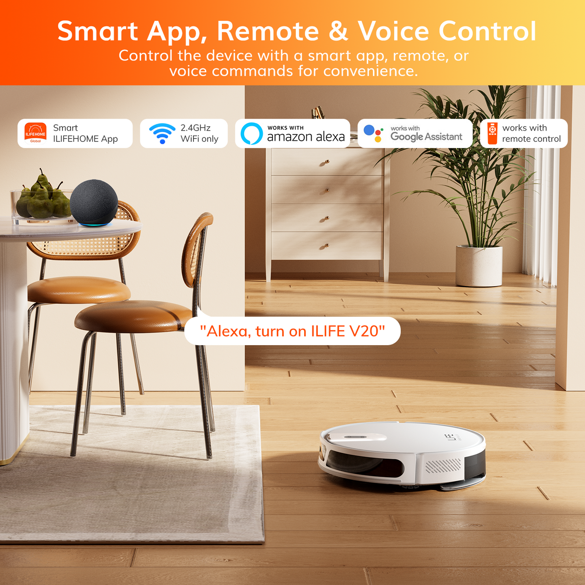 ILIFE V20 Dry & Wet Robot Vacuum Cleaner and Mop - New Launch