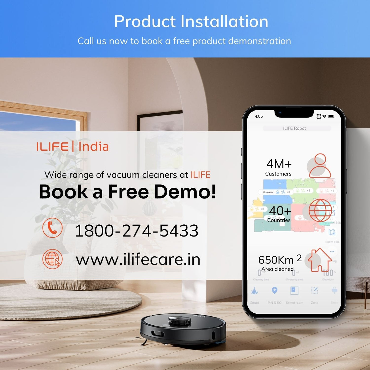 ILIFE T20s Pro - Advanced LDS Self-Emptying Robotic Vacuum and Mop with 6500Pa Strong Suction