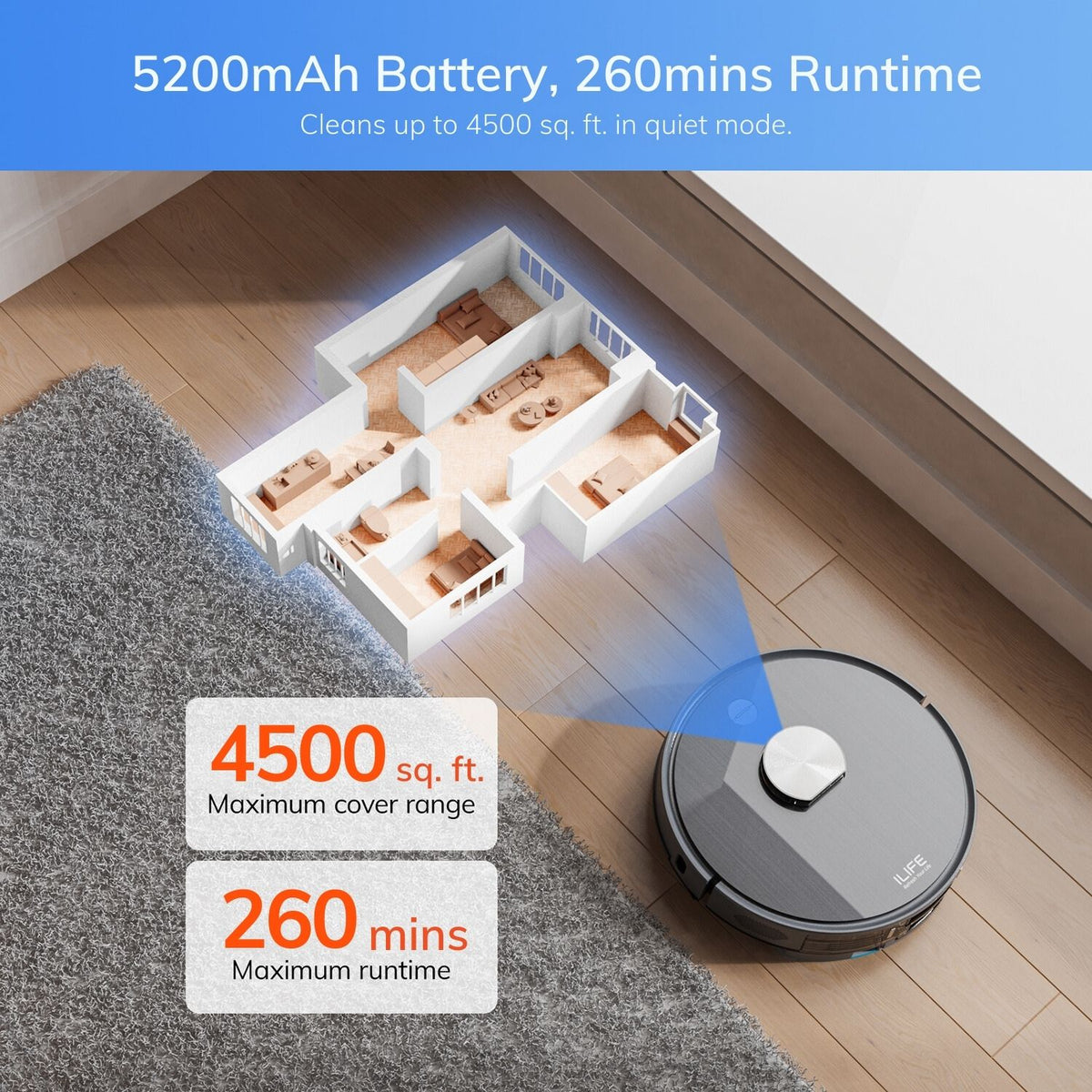 ILIFE T20s | Advanced Self-Emptying Robot Vacuum & Mop