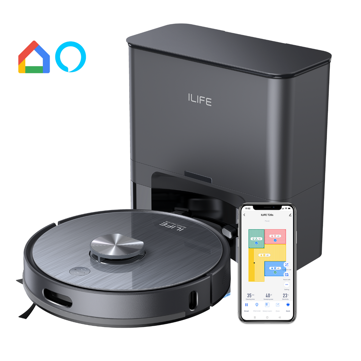 ILIFE T20s - Self Emptying Robotic Vacuum and Mop – ILIFE Robots