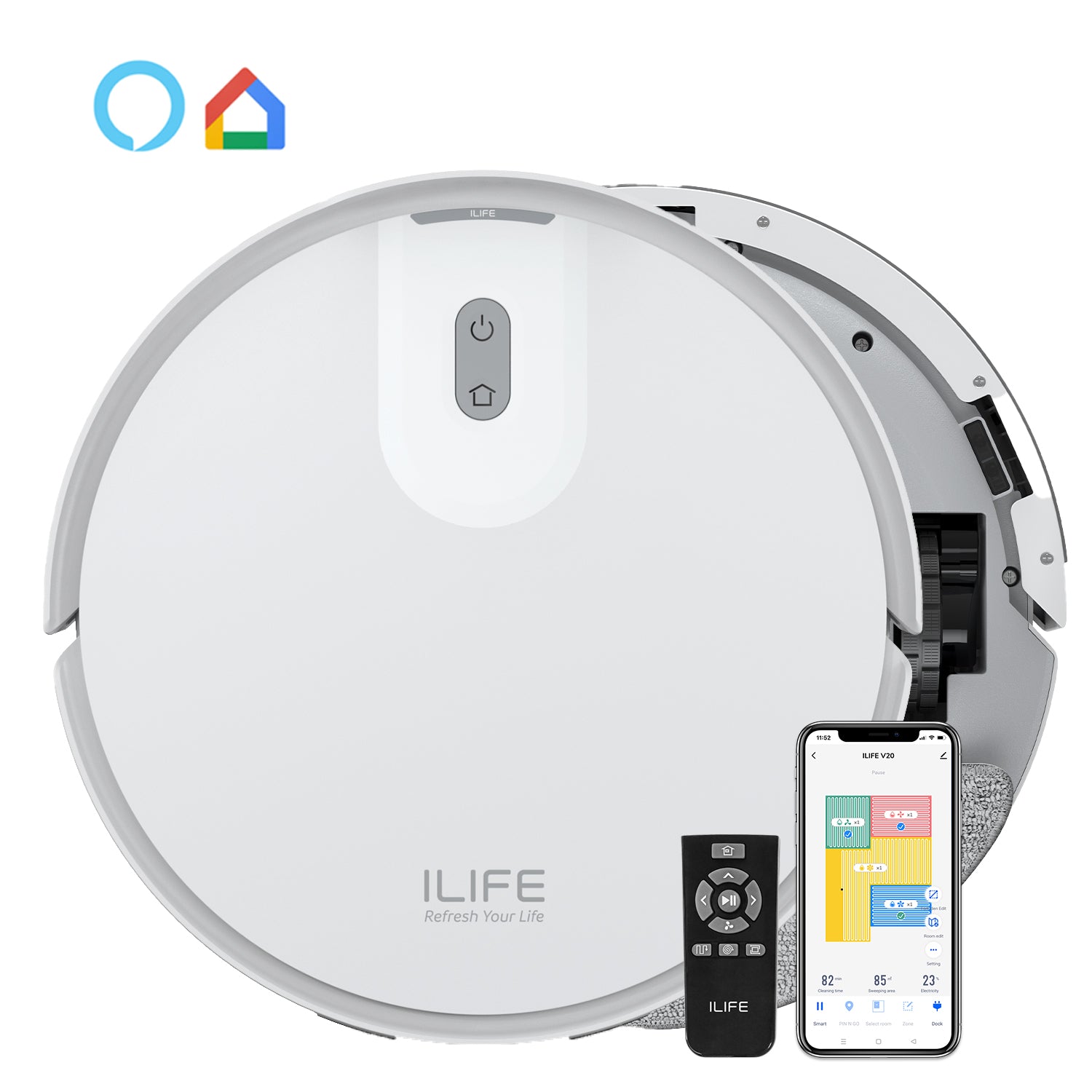 ILIFE V20 Dry & Wet Robot Vacuum Cleaner and Mop - New Launch